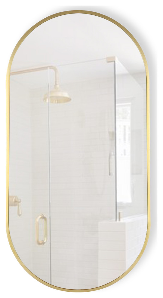 32"x16" Oval Tablet Wall Mirror - Contemporary - Bathroom Mirrors - by ...
