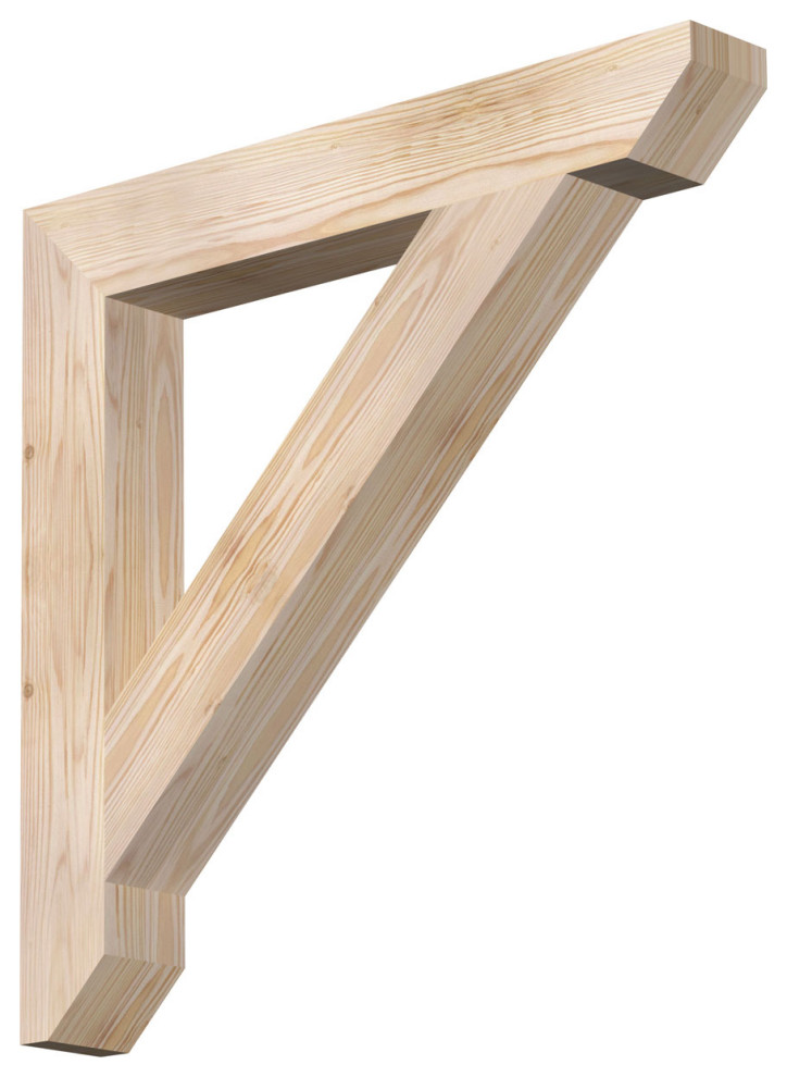 Balboa Traditional Bracket, 26"Dx38"H, 3 1/2"W Western Red Cedar/Smooth ...