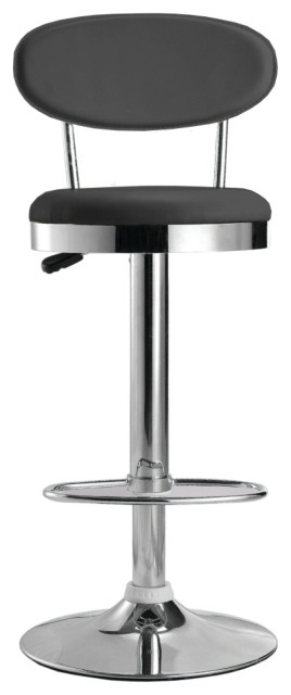 Fine Mod Imports Beer Bar Stool Chair, Black - Contemporary - Bar ...