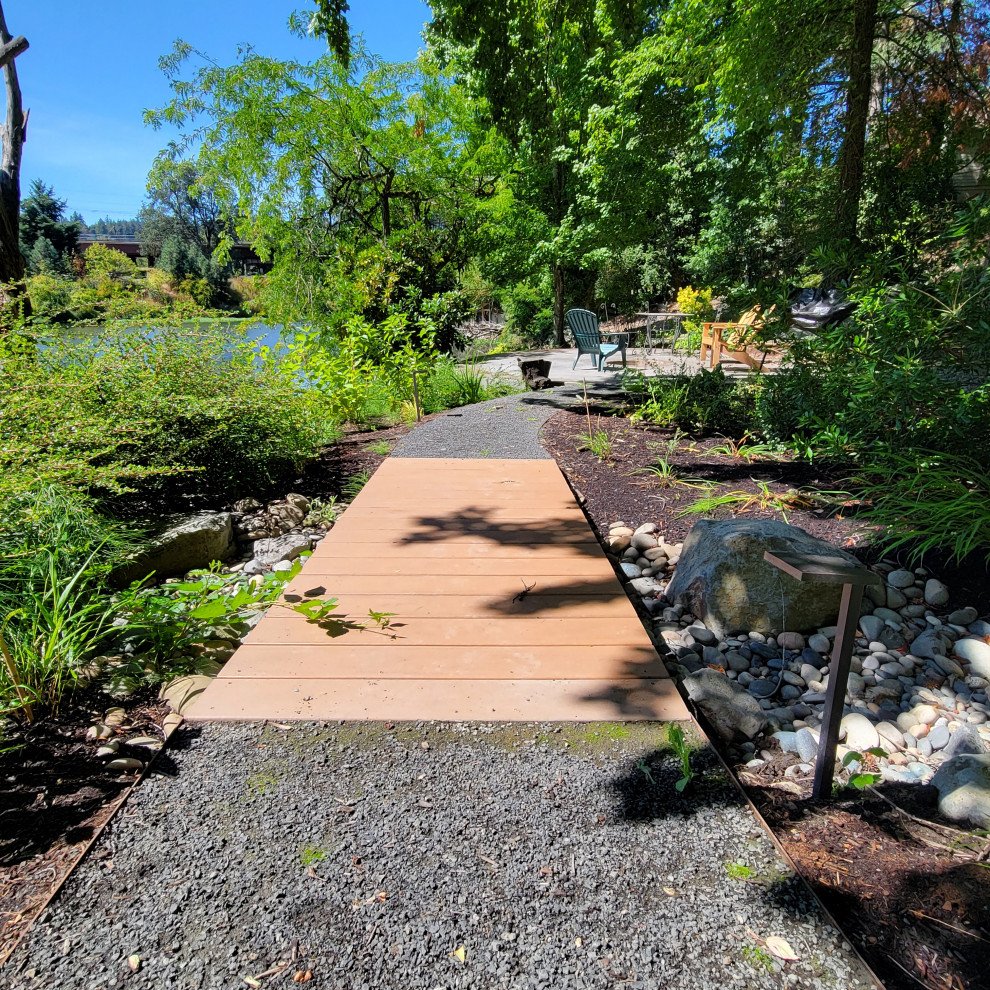 Scenic Descent: A Safe and Stunning Lakeside Path - Rustic - Landscape ...
