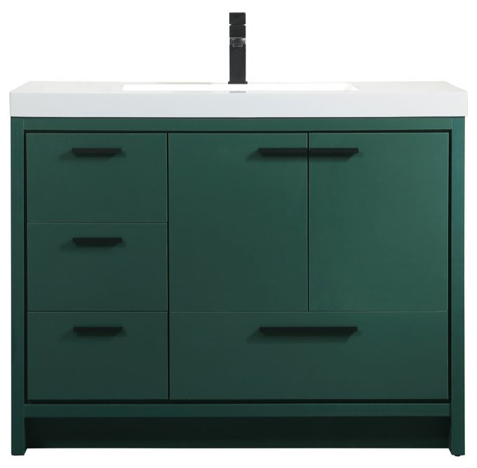 Walker Single Bathroom Vanity, 42" - Contemporary - Bathroom Vanities ...