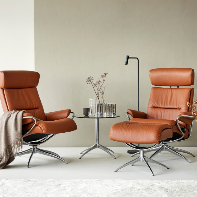 Stressless® Tokyo with Star base shown in Paloma New Cognac - Modern ...