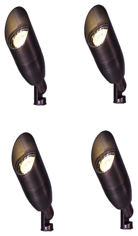 Halogen Brass Low Voltage Directional Lighting, Set of 4 - Transitional ...