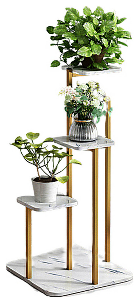 Multi-Shelves Nordic Luxury Plant Stand, H36.6" - Contemporary - Plant ...
