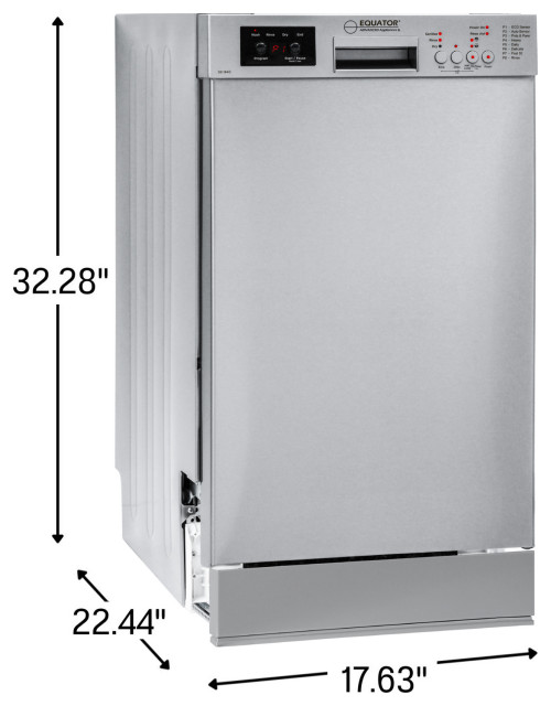 Equator Energy star 18" Dishwasher Europe ADA Built in 10 Place ...