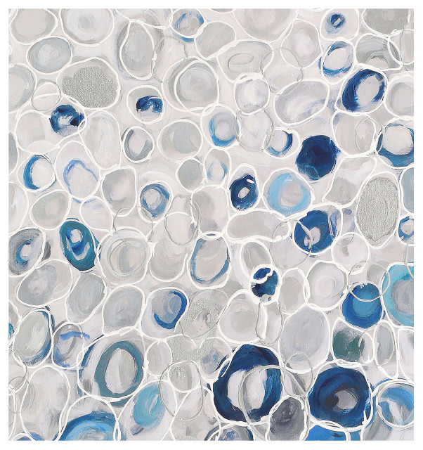 Blue Bubbles Wall Decor - Contemporary - Paintings - by Buildcom | Houzz