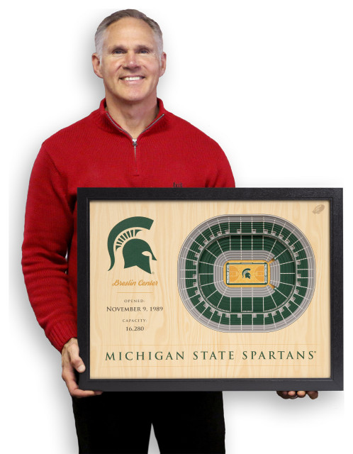 Michigan State Spartans BB 25-Layer StadiumViews 3D Wall Art ...