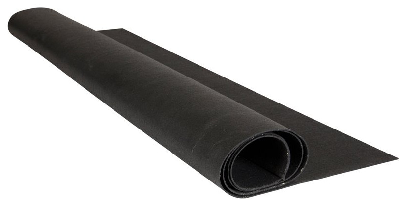 Ghent's Resin 4' x 12' 1/16" Thick Rubber Tack Roll in Black ...