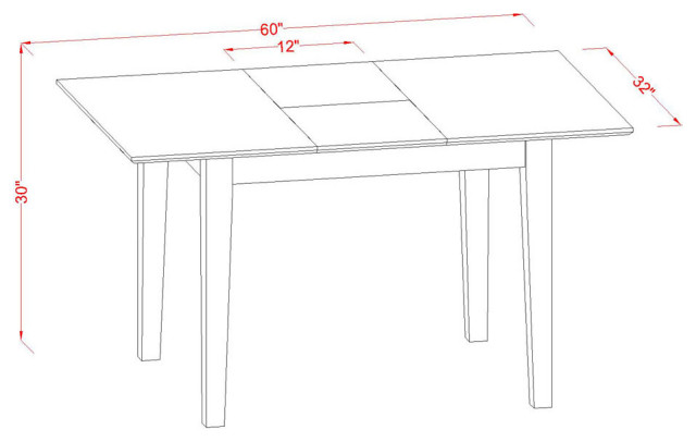 5 Pc Dining Kitchen Table Set - Table With 4 Kitchen Dining Chairs ...