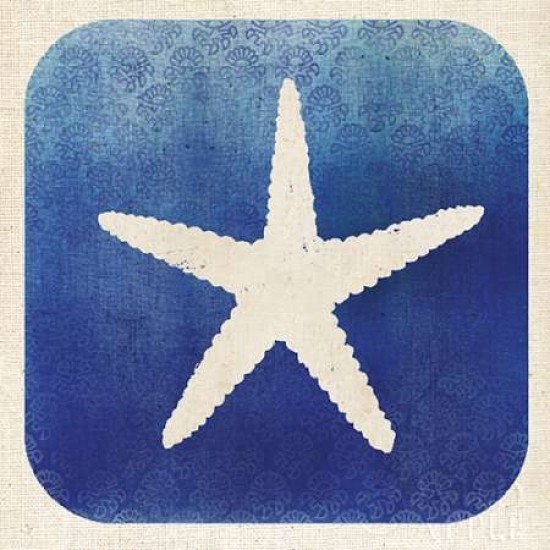 Watermark Starfish Print, 12 x 12 - Beach Style - Prints And Posters ...