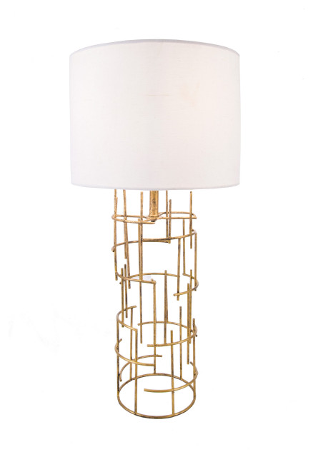 Nuloom Handmade Modern Unique Gold Table Lamp, 29