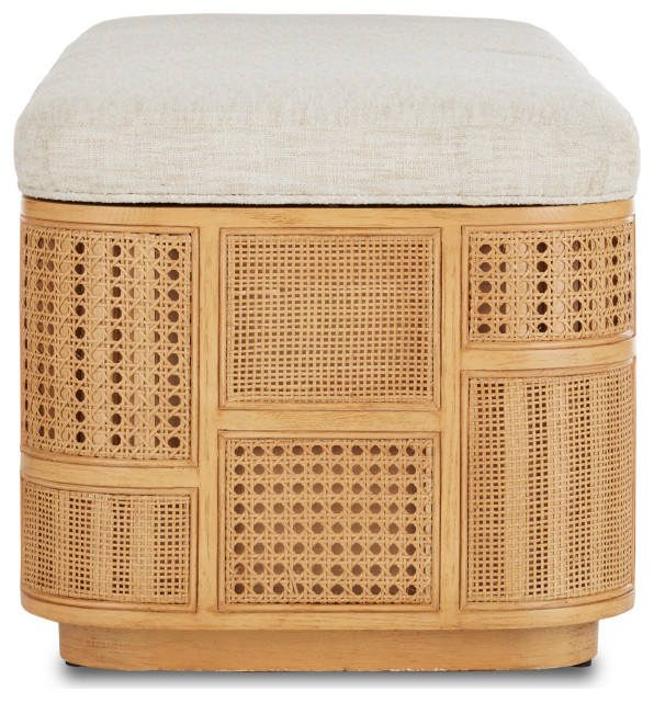 Anisa Natural Parchment Storage Bench - Tropical - Accent And Storage ...