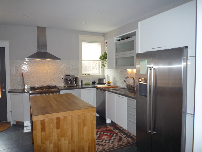 Small Kitchen With Butcher's Block - Kitchen - Toronto - by SVEA ...
