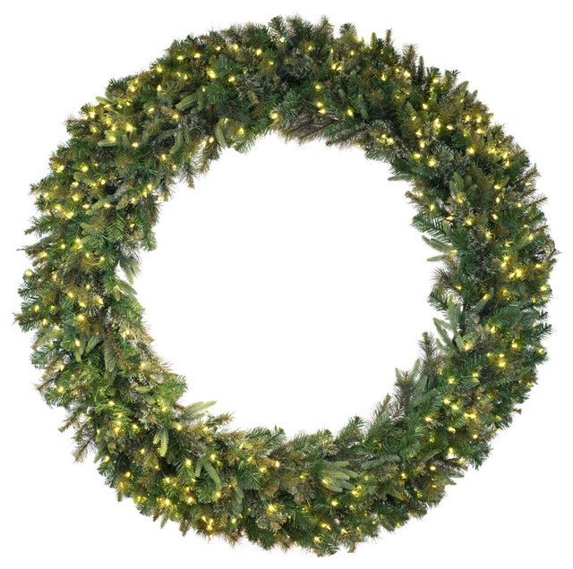 60" Cashmere Wreath Led 400Wmwh - Traditional - Wreaths And Garlands ...