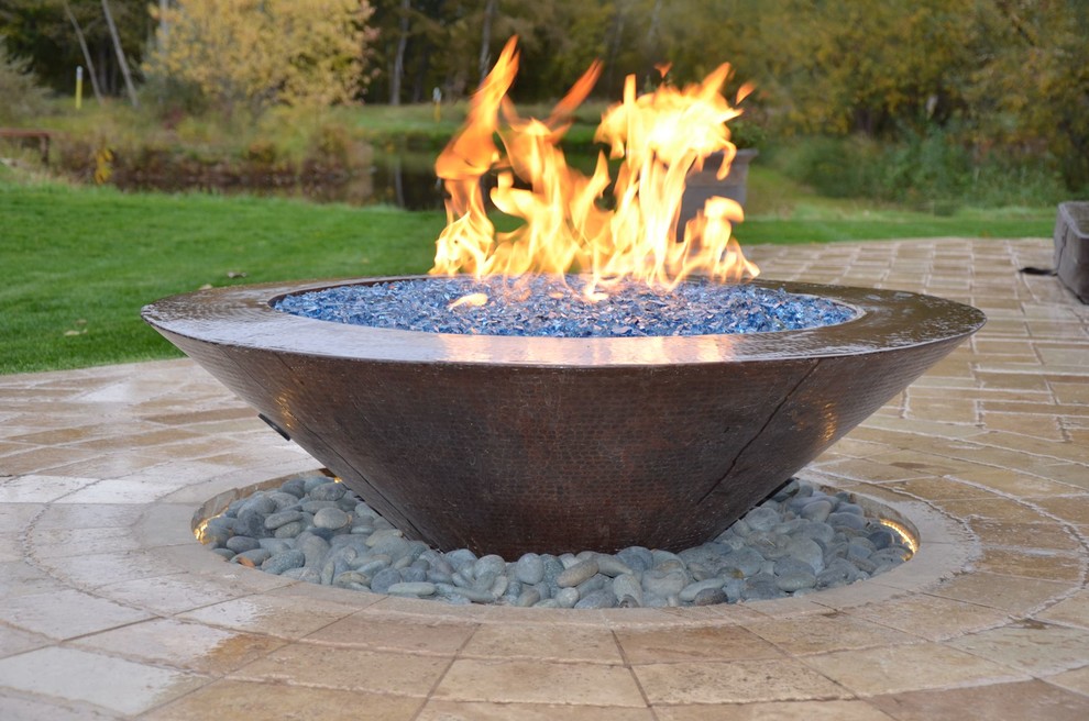 Copper Fire Bowl - Contemporary - Patio - Boise - by User | Houzz