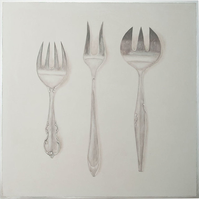 "Silver Service" Handpainted Art on Canvas - Contemporary - Paintings ...