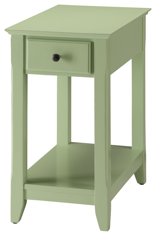Urban Designs Bega Wooden Accent Side Table, Light Green - Contemporary ...