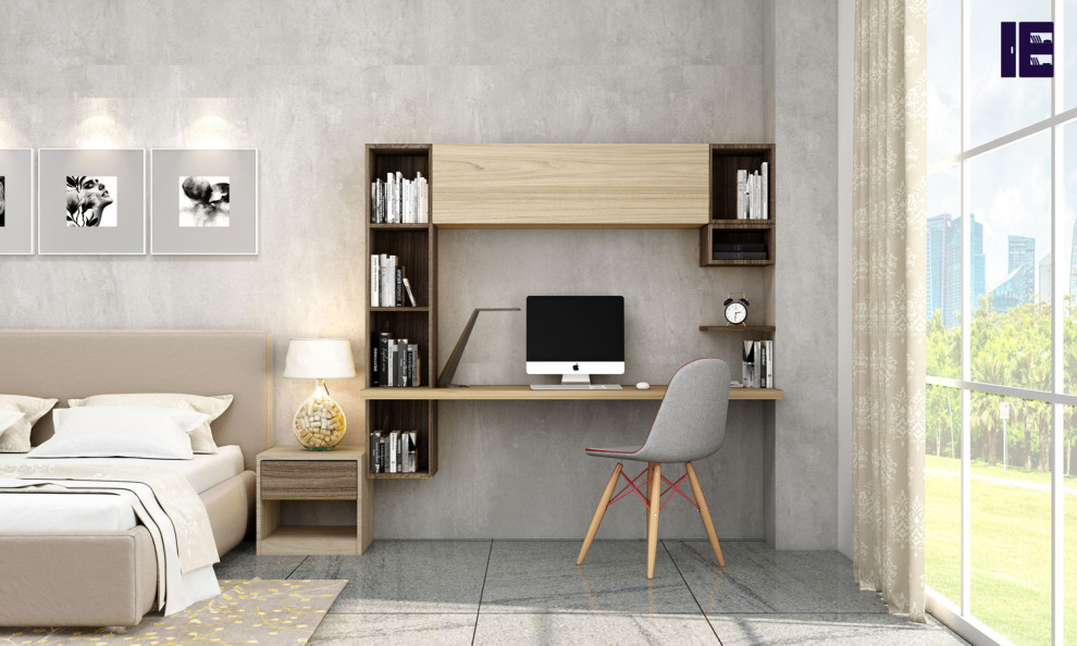 Desk and Home Study Unit Storage Natural Noble Elm supplied by Inspired ...