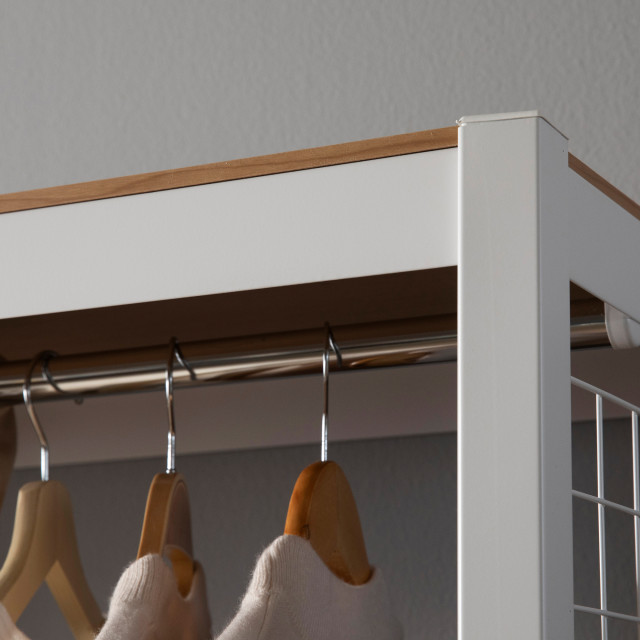 Kepsuul 2-Tier Customizable Modular Shelving and Storage Clothing Rack ...