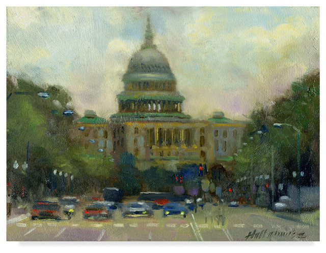Hall Groat Ii 'U.S. Capitol' Canvas Art, 32"x24" - Contemporary ...