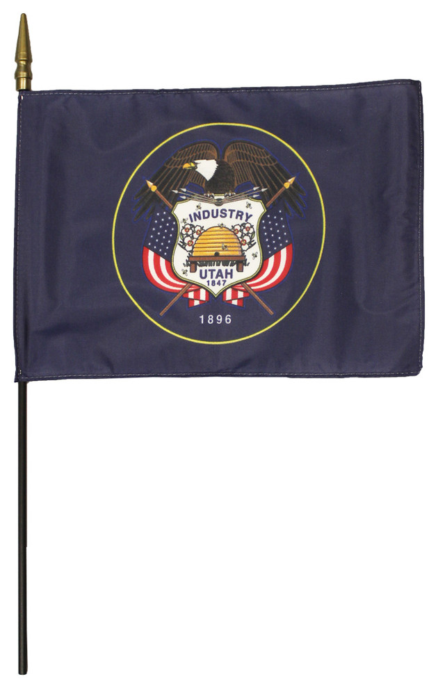 Utah, 8"x12" Stick Flag - Contemporary - Flags And Flagpoles - by ...
