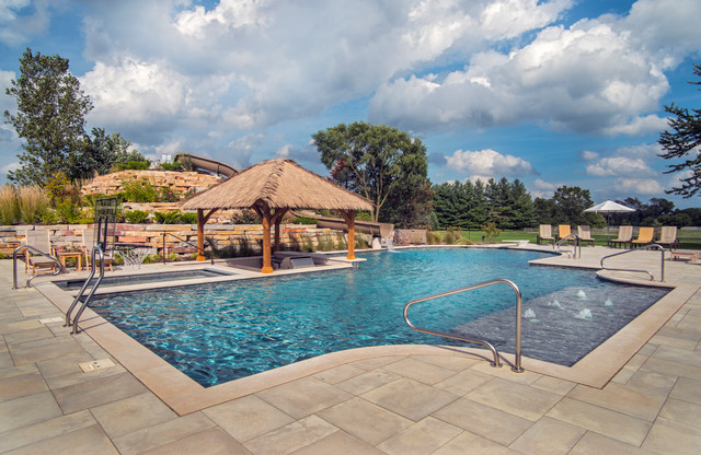 Barrington Hills Swimming Pool, Hot Tub, Sunken Bar and Slide - Exotisk ...