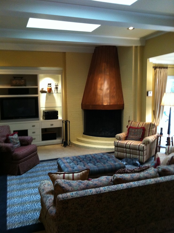 Copper Fireplace Hood and Fireplace Details