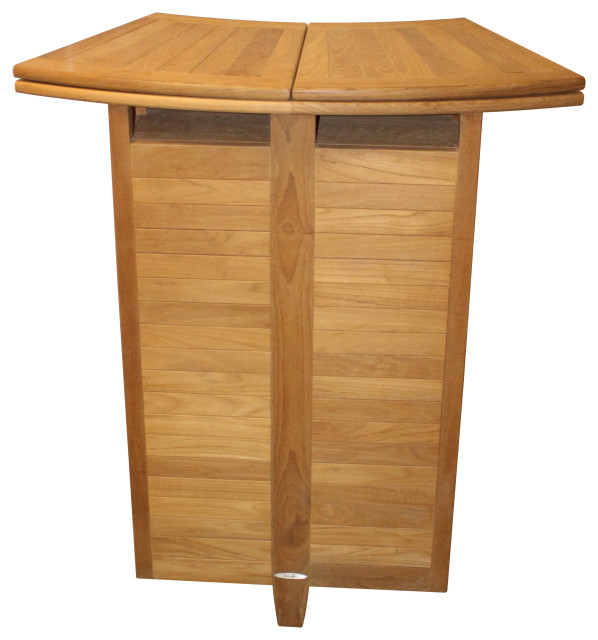 Teakwood 42" High Pub Counter Table, Natural - Transitional - Outdoor ...