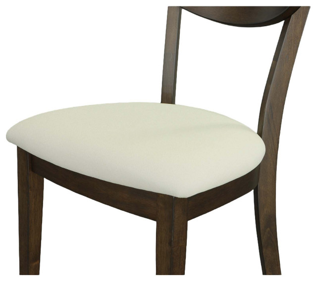 Montebello Set of 2 Upholstered Dining Chairs Dark Chocolate Brown ...