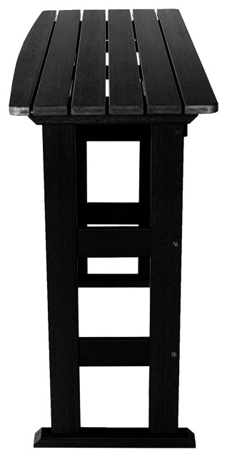 Patio Counter Height Bar Table, Large Weatherproof Slatted Top ...