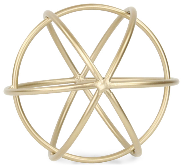 Circular Orb Decor, Gold - Contemporary - Decorative Objects And ...