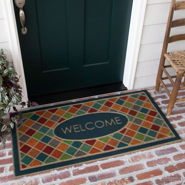 Mohawk Home Ornamental All Weather Recycled Rubber Doormat, 2' X 4 ...