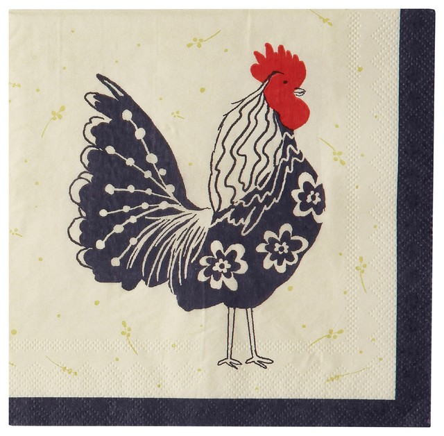 Rooster Paper Napkins, Set of 20 - Farmhouse - Napkins - by Ulster ...