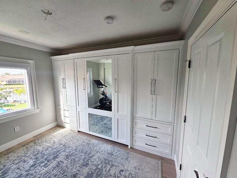 Custom Shaker Murphy Bed Wall Bed, Hidden Leg, Mirror on Bed Face ...