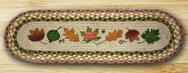 Autumn Leaves Oval Stair Tread - Farmhouse - Area Rugs - by Uber Bazaar ...