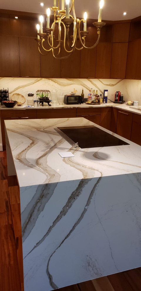 Kitchen remodeled in Alexandria with quartz countertop - Kitchen - DC ...