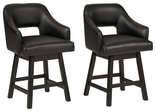 Tallenger Black Counter Height Bar Stool - Transitional - Bar Stools ...
