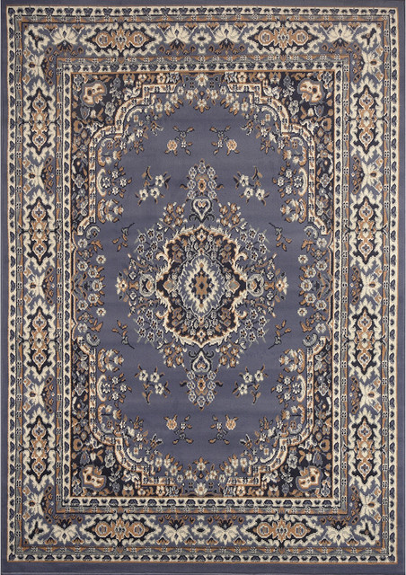 Home Dynamix Premium Sakarya Area Rug Border Country Blue, 9'2"x12'5 ...