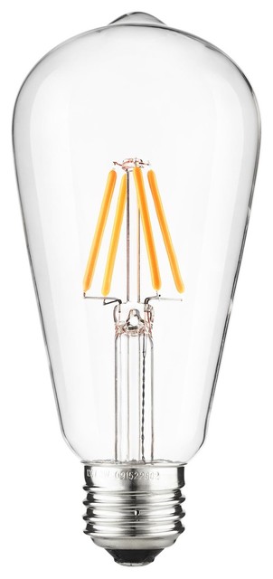 Sunlite S19 LED Vintage Edison Bulb Warm White, 3W Dimmable, Medium ...