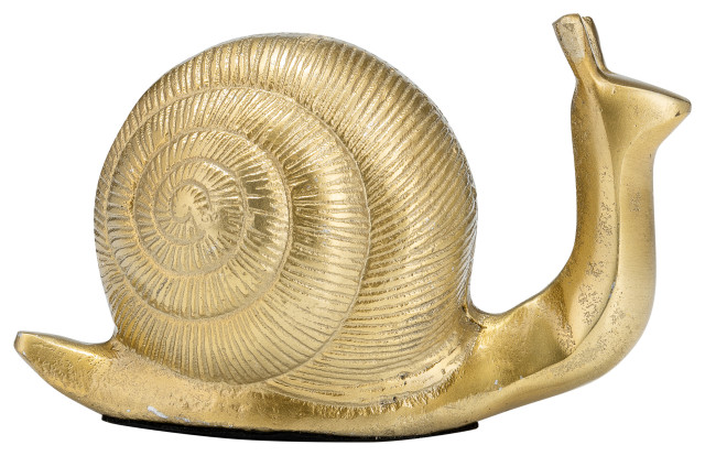 7"L Metal, Deco Snail, Gold, 7x3.5x5.5 inches - Contemporary ...