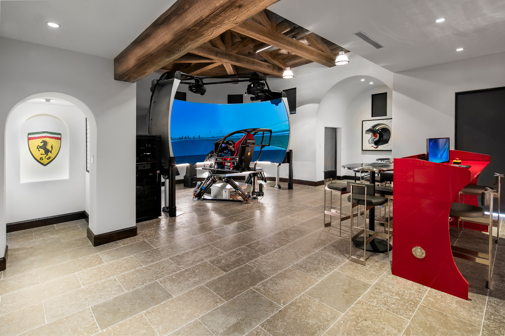 Racing Simulator Room - Traditional - Home Theater - New York - by ...
