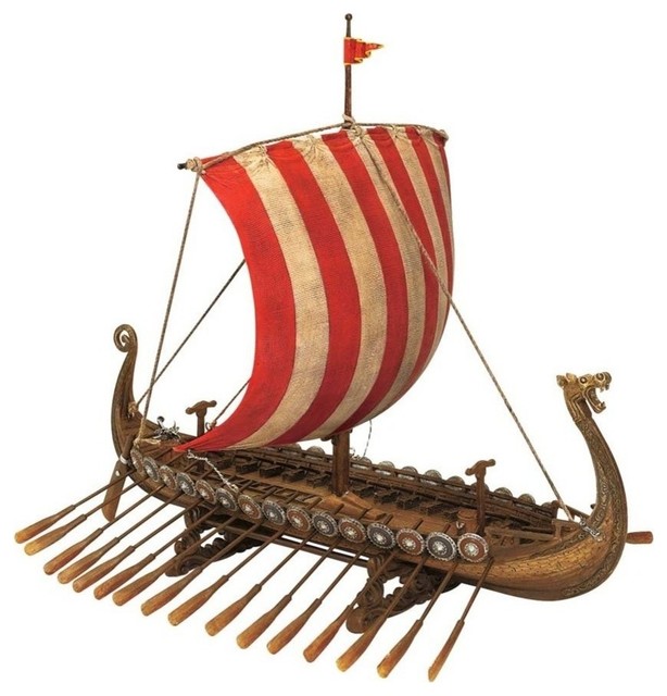 Drekar Viking Longships, Set of 2 - Traditional - Decorative Objects ...