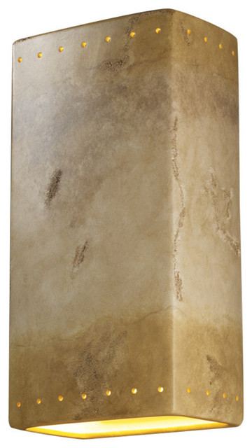 Ambiance Really Big Rectangle/Perfs, Wall Sconce, Greco - Traditional ...