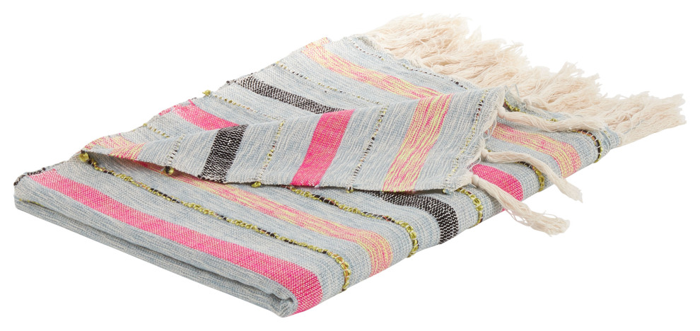 Multi-Color Stripe Design Throw Blanket, Multi, 50"x60", 50"x60 ...