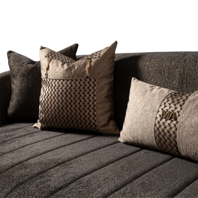 Lisbon Sofa, Onyx/Gold - Contemporary - Sofas - by Michael Amini | Houzz