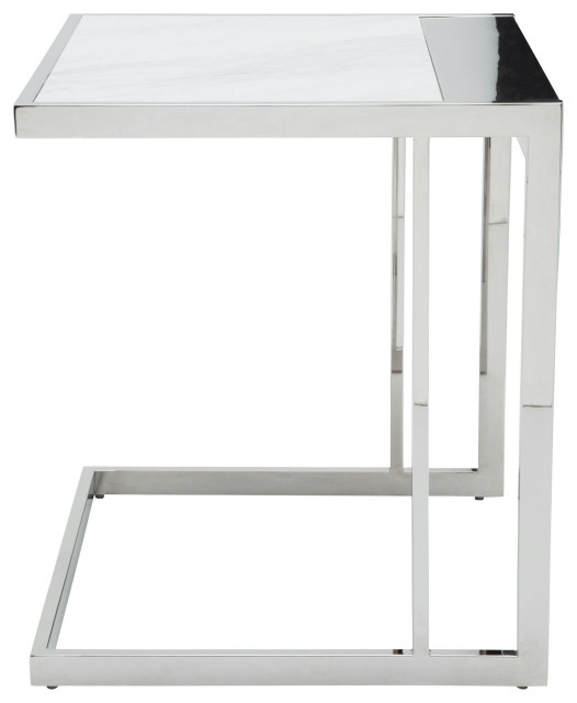 Ethan White Stone Side Table, HGTB172 - Contemporary - Side Tables And ...