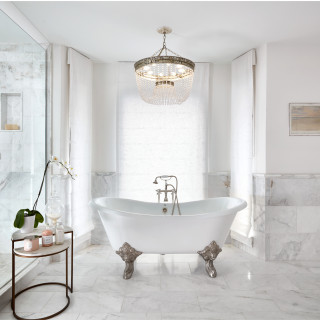 Calacatta Umber Marble Bathroom - Transitional - Bathroom - Phoenix ...