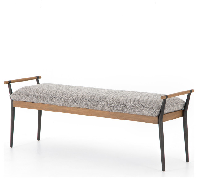 Charlotte Bench - Midcentury - Upholstered Benches - by Four Hands | Houzz