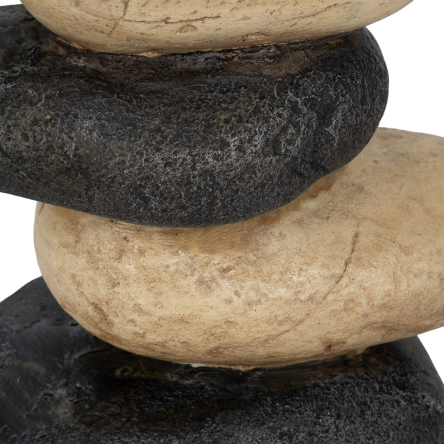 Polyresin 21.75" Stacked Rock Lamp, Brown - Beach Style - Table Lamps ...