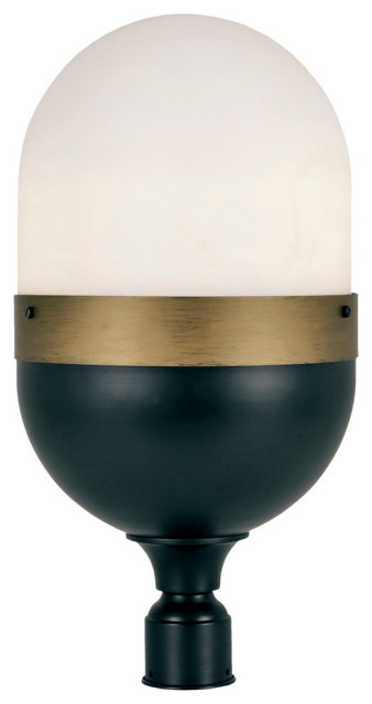 Brian Patrick Flynn - Capsule Outdoor 3 Light Matte Black/Gold Post, 12 ...